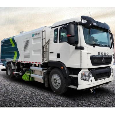 China Single-Engine Road Sweeper Truck with 10m³ Water Tank & PLC Control System for Municipal Cleaning Operations for sale