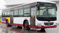 China Large Space Public Transit Bus 10450mm LNG Euro 4 Engine for Joint Venture Assembly Plant Partnership for sale