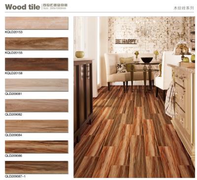 China Acid Resistant Ceramic Wood Look Porcelain Tile 200x1200mm Matte Finish Non Slip Floor Tile for sale