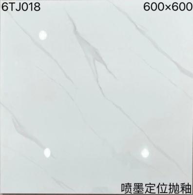 China Polished Porcelain Tile Low Water Absorption High Abrasion Resistance 600x600mm for sale