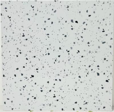 China Frost Resistant Terrazzo Porcelain Tile 600x600mm 9mm Thickness Gray Vitrified Floor Tile for sale