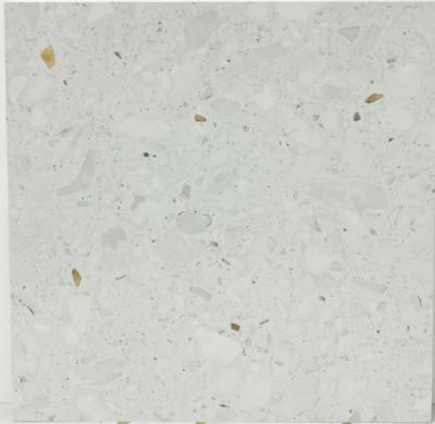 China White Terrazzo Porcelain Tile 600x600mm 9mm Thickness Anti Slip Chemical Resistant for sale