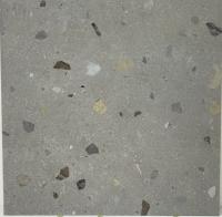 China Polished Terrazzo Porcelain Tile Dark Grey 600x600mm 9mm Thickness Cracking Resistant for sale