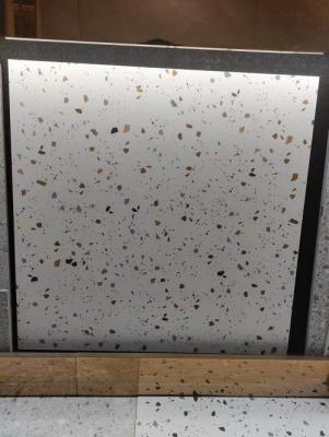 China White Terrazzo Look Glazed Porcelain Tile 600x600mm 9mm Chemical Resistance for sale