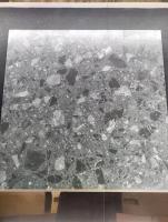 China Anti Scratch Terrazzo Porcelain Tile 600x600mm 9mm White Gray Beige Black Glazed Polished for sale