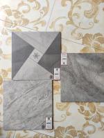 China Anti Scratch Terrazzo Porcelain Tile 600x600mm 9mm White Gray Beige Black for sale