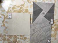 China Anti Scratch Terrazzo Porcelain Tile 600x600mm 9mm White Gray Beige Black for sale