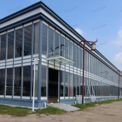 China Custom Prefabricated Steel Vehical Warehouse With Mezzanine for sale