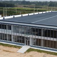 China Multi-function Steel Structure Warehouse with Mezzanine for Showroom and Office for sale