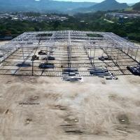 China Q355 Steel Large Span Color Customized Modern Design Prefab Steel Structure Warehouse With Office for sale