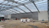 China Prefabricated Steel Structure Cold Storage Warehouse With PU/PIR Sandwich Panel for sale
