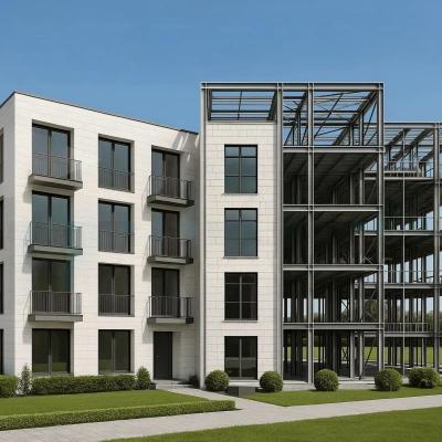 China Q355B Steel High Rise Prefab Multi-Story Steel Structure Frame Apartment for sale