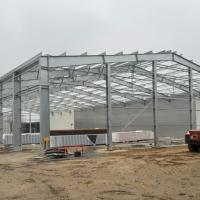 China Pre Engineered Steel Structure Hangar with Sandwich Panel Insulation for Cold Storage for sale