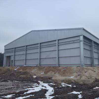 China Pre Engineered Steel Structure Hangar with Sandwich Panel Insulation for Cold Storage for sale
