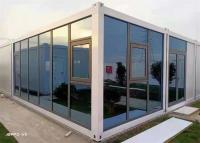 China Galvanized Prefab Container House with Glass Wool Panel Walls for sale