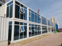 China Galvanized Prefab Container House with Glass Wool Panels for sale