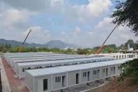 China Galvanized Steel Prefab Container House with Glass Wool Panels for sale