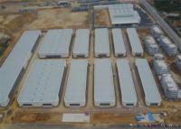 China Prefab Steel Warehouse Building with Rock Wool Insulation 50 Year Lifespan for sale