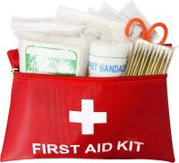 China Portable First Aid Kit 20x13cm Nylon Emergency Bag with Gauze Bandage for Outdoor Camping Hiking Travel for sale