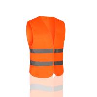 China High Visibility Orange Reflective Safety Vest - 100% Polyester Custom Sizes for Motorcycle & Construction Workers for sale