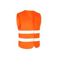 China High Visibility Orange Reflective Safety Vest - 100% Polyester Custom Sizes for Motorcycle & Construction Workers for sale