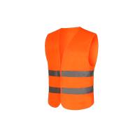 China High Visibility Orange Reflective Safety Vest - 100% Polyester Custom Sizes for Motorcycle & Construction Workers for sale