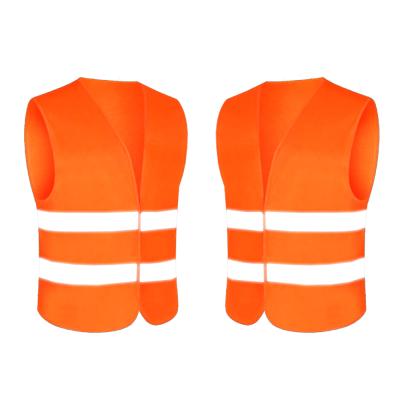 China High Visibility Reflective Safety Vest - Orange Polyester Construction for Motorcyclists & Workers - M L XL XXL Sizes for sale
