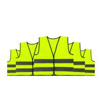 China Kids Safety Reflective Vest High Visibility Neon Polyester 10 Pieces for Cycling Running Construction for sale