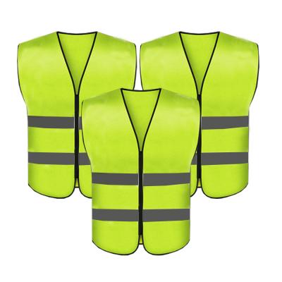 China High Visibility 100% Polyester Reflective Safety Vest Custom Size for Road Workplace Security for sale