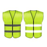 China High Visibility 100% Polyester Reflective Safety Vest Custom Size for Road Workplace Security for sale