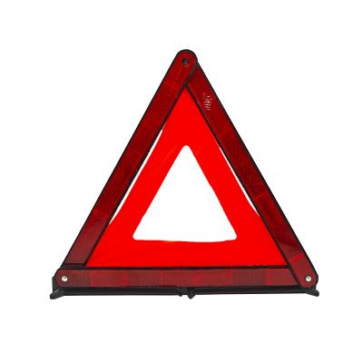 China Reflective Triple Triangle Car Warning Sign Foldable Emergency Roadside Hazard Safety Kit 3 Pack for sale