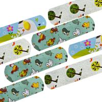 China Custom Logo Kids Cartoon Plasters Adhesive Band Aid Bandaid PE Material 72mm x 19mm Wholesale for sale