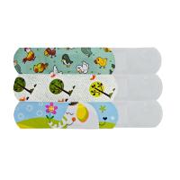 China Custom Logo Kids Cartoon Adhesive Band Aids Wholesale PE Plastic in Paper Card Sleeve 72mm x 19mm for sale