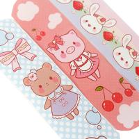 China Custom Logo Kids Cartoon Adhesive Band Aids Wholesale PE Plastic in Paper Card Sleeve 72mm x 19mm for sale