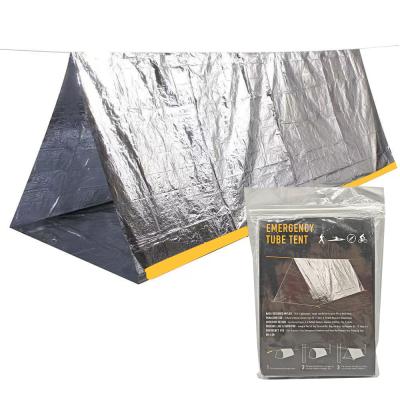 China 2-Person Emergency Survival Tent 150×240cm with Aluminized Mylar for Waterproof Windproof Shelter for sale