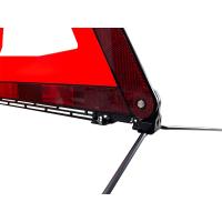 China Reflective Car Emergency Warning Triangle 43.5x37cm Plastic Safety Tripod with Custom Logo for sale