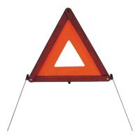 China Reflective Car Emergency Warning Triangle 43.5x37cm Plastic Safety Tripod with Custom Logo for sale