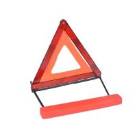 China Reflective Car Emergency Warning Triangle 43.5x37cm Plastic Safety Tripod with Custom Logo for sale
