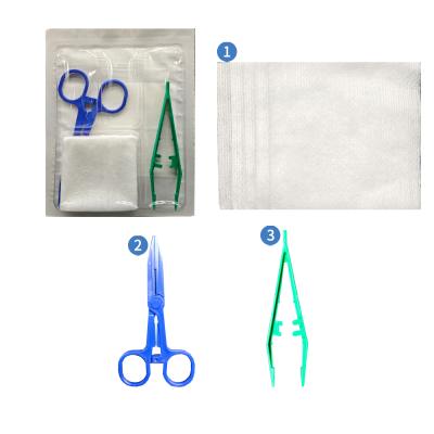 China Medical Sterile Dressing Pack 11.2x13.4x2.4cm Disposable Wound Care Kit with EO Sterilization for sale