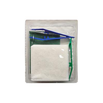 China Sterile Dressing Pack Disposable Wound Care Set 11.2x13.4x2.4cm with Cotton Balls EO Sterilized for sale
