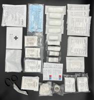 China Plastic MDR Industrial First Aid Kit DIN13157 Waterproof Medical Box with 190mm Scissors and 160x210cm Emergency Blanket for sale