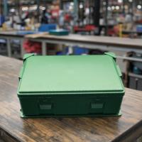 China Plastic MDR Industrial First Aid Kit DIN13157 Waterproof Medical Box with 190mm Scissors and 160x210cm Emergency Blanket for sale