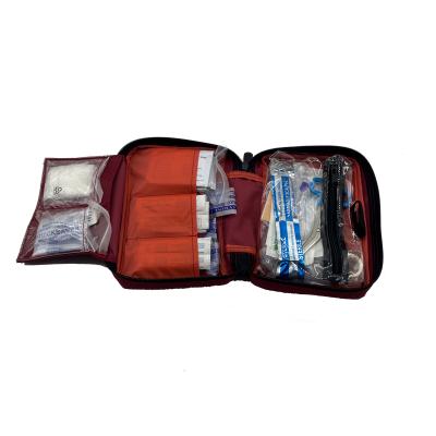 China 15-Piece Portable First Aid Kit with Custom Color and Logo Options for Car, Outdoor, and Marine Safety for sale