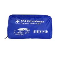 China 28-Piece Vehicle First Aid Kit DIN 13164-2022 Compliant with 160x210cm Emergency Blanket for sale