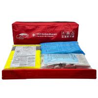 China 3-in-1 Vehicle First Aid Kit DIN 13164-2022 Compliant with Safety Vest & Warning Triangle for Automotive Emergency for sale