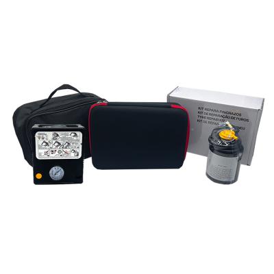 China 450ml Tire Sealant Kit with 12V Air Pump - 88x62x147mm Compact Emergency Repair Set for Cars and Motorcycles for sale