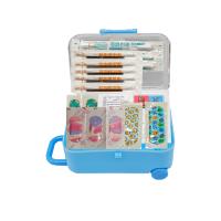 China Colorful Cartoon Print Kids First Aid Kit with ABS Case - Custom Logo & Multiple Color Options for sale