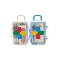 China Colorful Cartoon Print Kids First Aid Kit with PP Material and Custom Logo Options for Children Safety Training for sale