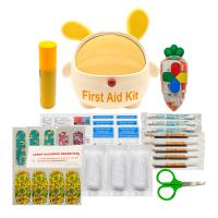 China Mini Children First Aid Kit Bag Portable Medical Kit ABS Material Custom Logo Orange Red White Black for sale