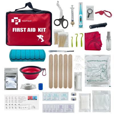 China CE Certified Pet First Aid Kit 23×17.5×7.5cm with Tick Remover - Waterproof Veterinary Emergency Bag for sale